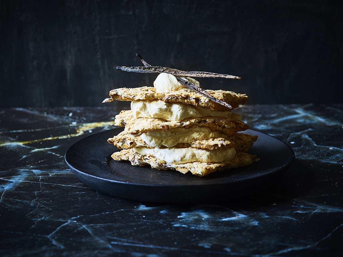 Fragilité kage med marcipan og mocca chokoladecreme | Odense Marcipan