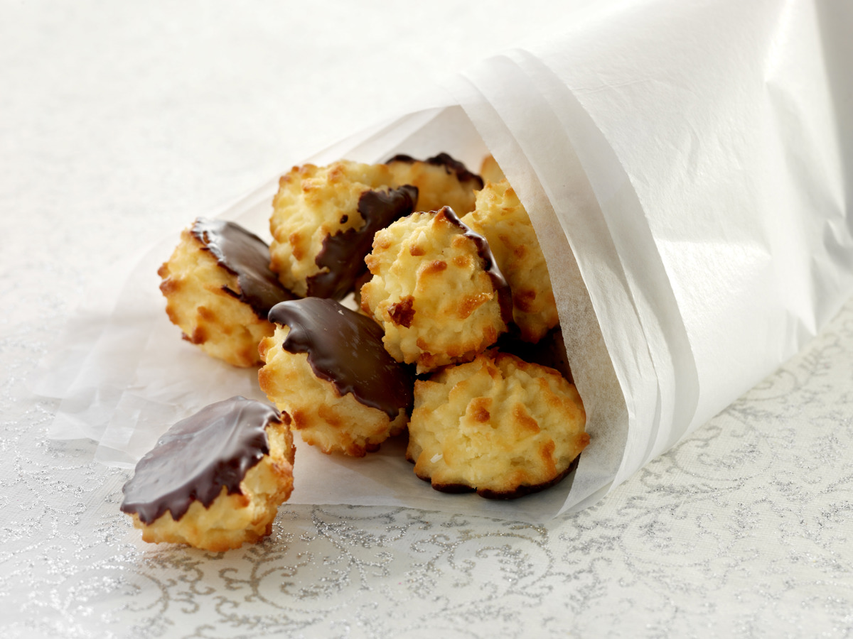 Lækre kokostoppe med mørk chokolade | Odense Marcipan